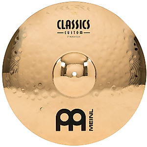 Meinl 17" Medium Crash Cymbal - Classics Custom Brilliant - Made in Germany, 2-YEAR WARRANTY (CC17MC-B)