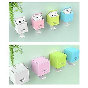 4 PCS Adhesive Wall Hooks Coat Hooks Wall Mounted Hanger Hat Hooks Entryway Wall Hangers Hooks Modern Wall Decoration for Coats, Hoodies, Hats, Scarves, Purses, Bath Towels, Clothing (Box-Cats)