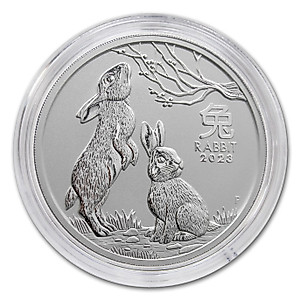 2023 P 1 oz Silver Australian Lunar Series III Year of the Rabbit Coin (in Capsule) Brilliant Uncirculated $1 Seller BU