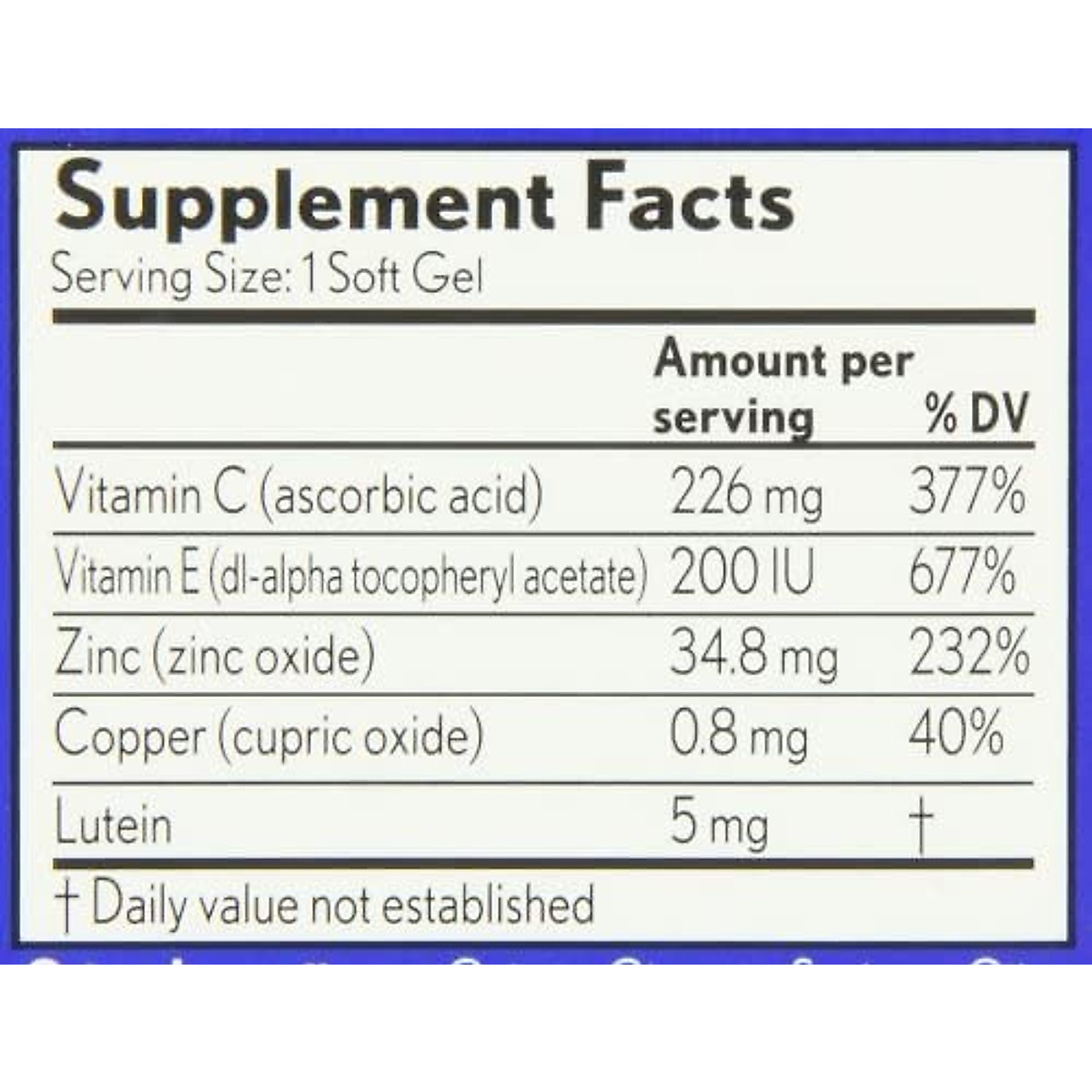 Bausch & Lomb Preservision with Lutein Eye Vitamin & Mineral Supplement 50 Soft Gels. Exp 3/2014