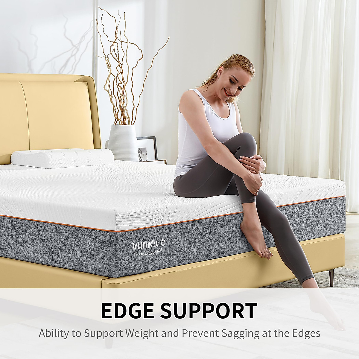 Vumece 10 Inch Full Size Gel Memory Foam Mattress Medium Firm Mattresses for Pressure Relief & Cool Sleep, Fiberglass Free, CertiPUR-US Certified, Full Bed in a Box