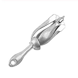 ISURE MARINE Galvanized Folding Kayak Anchor Grapnel 0.7KG/1.5lbs- Boating Accessories for Kayaks, Canoes, Paddle Boards, & Small Watercrafts