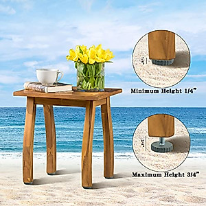 TWIG Table/Chair/Furniture Leveling Feet Screw On(1/4-20 * 1" High,12 Pcs,25mm Base),Adjustable Table/Chair/Wood Furniture Leg Levelers Screw in Threaded with Threaded Insert