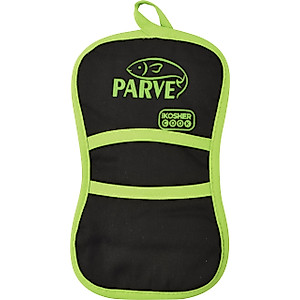 The Kosher Cook Pareve Green Pot Holder Oven Glove - 100% Cotton with Silicone, Machine Washable - Color Coded Kitchen Tools