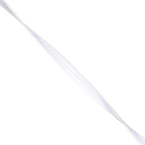 Mandala Crafts Flat Elastic Band, Braided Stretch Strap Cord Roll for Sewing and Crafting; 1/4 inch 6mm 50 Yards White