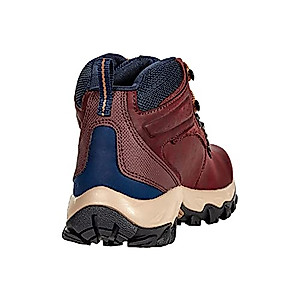 Columbia Men's Newton Ridge Plus II Waterproof Hiking Shoe, Madder Brown/Collegiate Navy, 9.5