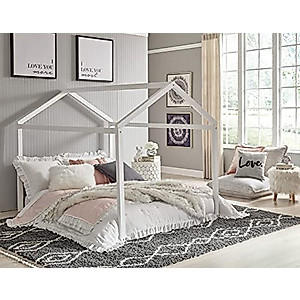 Signature Design by Ashley Flannibrook Contemporary House Bed Frame, Full, White