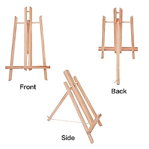 OYBUFSH 16 inch Tabletop Display Artist Easel Stand(1-Each), Accommodates Canvas Art up to 13" high, Tabletop Display Painting for Kids and Adults, Wood…