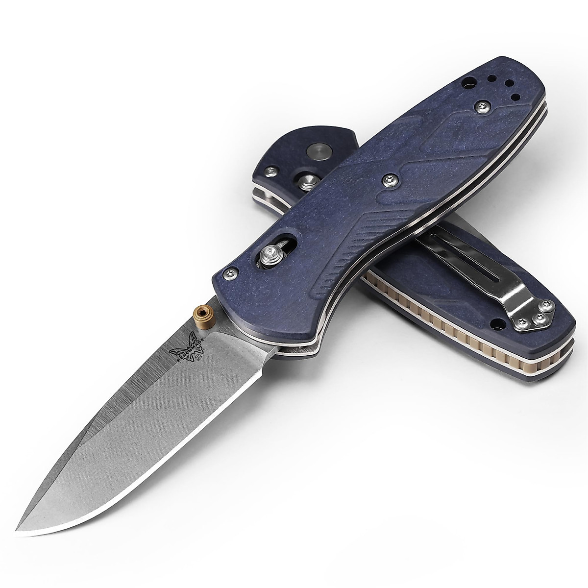 Benchmade - Mini Barrage 585 EDC Knife with Blue Canyon Richlite Handle (585-03)