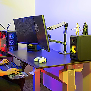 Ergotron – LX Vertical Stacking Dual Monitor Arm, VESA Desk Mount – for 2 Monitors Up to 24 Inches, 7 to 20 lbs Each – Polished Aluminum