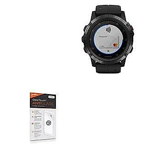 BoxWave Screen Protector Compatible with Garmin Fenix 5X Plus (51mm) (Screen Protector ClearTouch Anti-Glare (2-Pack), Anti-Fingerprint Matte Film Skin for Garmin Fenix 5X Plus (51mm)