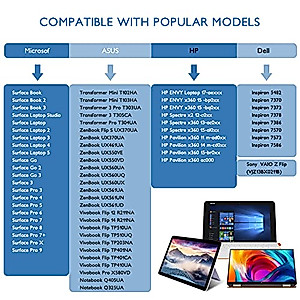 Trakxy Stylus Pen for Surface, Digital Pen Compatible with Microsoft Surface Pro X/9/8/7/6/5/4/3/Surface Laptop 5/4/3/2/1/go 3/2/1/Book 2/1/Studio, Magnetic Adsorption, Palm Rejection Stylus Pen Black