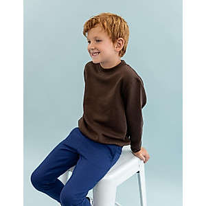 Leveret Kids & Toddler Boys Girls Long Sleeve Sweatshirt Brown (Size 4 Years)