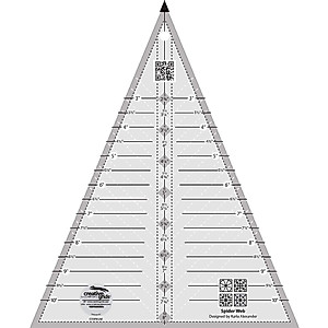 Bundle of Creative Grids Spider Web Quilt Ruler (CGRKA6) and Vertigo Table Runner Quilt Pattern by Cut Loose Press