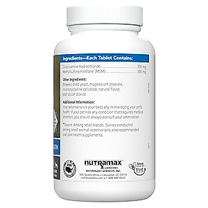 Nutramax Cosequin Standard Strength Joint Health Supplement for Dogs, with Glucosamine and MSM, 75 Chewable Tablets (Pack of 2)