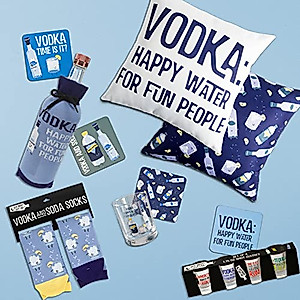 Pavilion Gift Company Vodka: Happy Water For Fun People-11 o 11 oz Rocks Glass, Blue