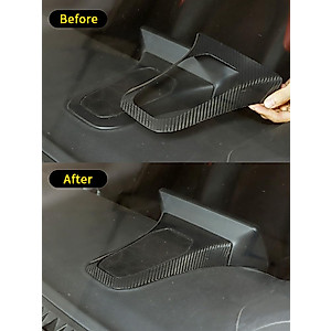 RURZTDAKM Car Center Console Dashboard Horn Decorative Protector Cover,Real Carbon Fiber Trim,Fit for Toyota Supra GR A90 A91 MK5 2019-2022,Auto Interior Accessories (Black Carbon Fiber)