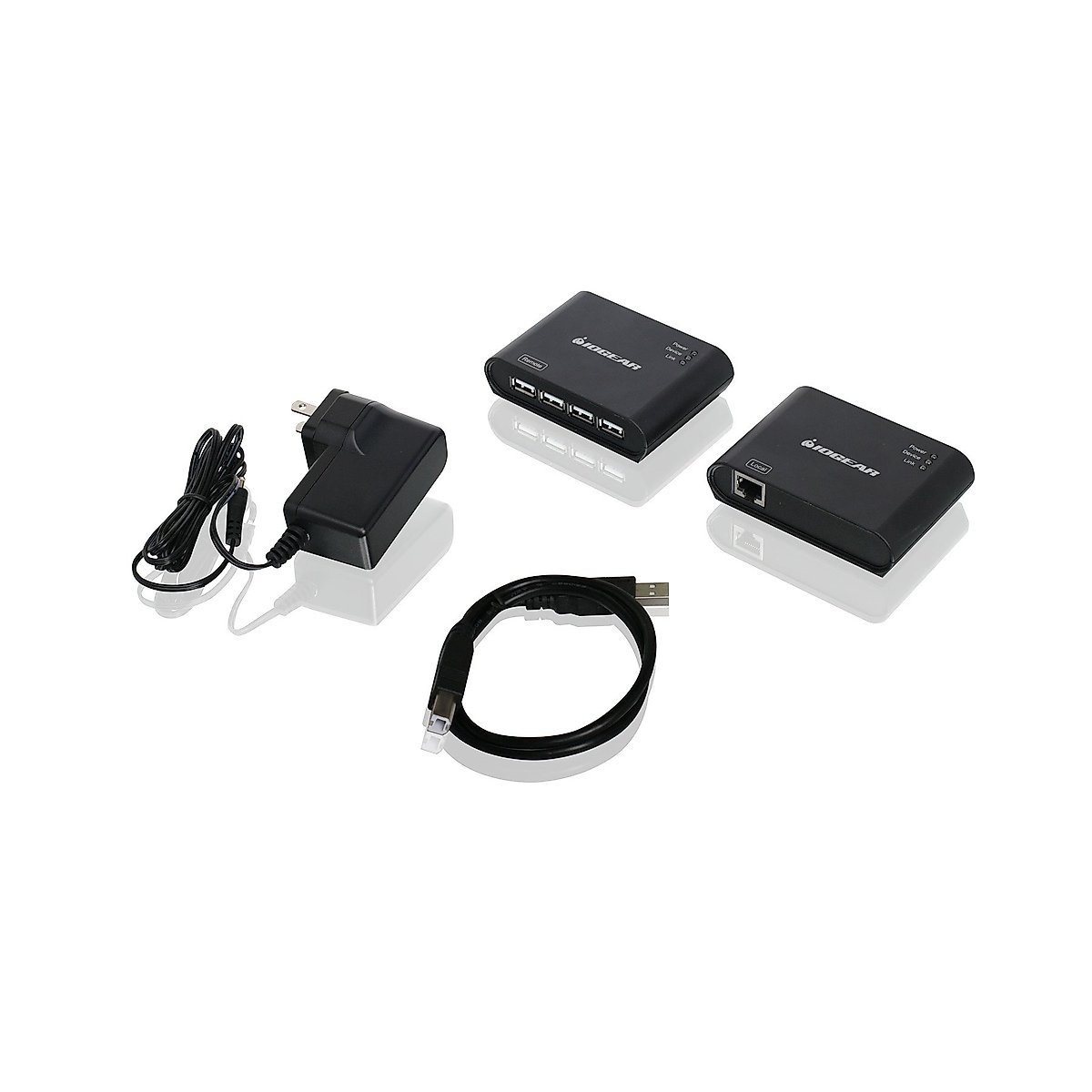 USB 2.0 4 Port USB Extender - Up To 165Ft - Cat5, Cat5e or Cat6 Ethernet - High Speed (480Mbps) - Plug-n-Play - TAA compliant - Windows - MacOS - GUCE64