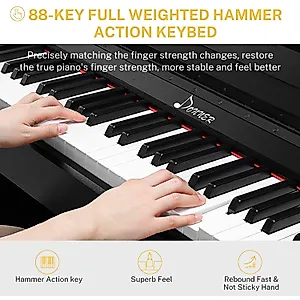 Donner DDP-90 Digital Piano + Donner Duet Piano Bench