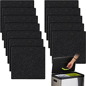 Trash Can Odor Absorbing Filter Refills for EKO Garbage Cans, Activated Charcoal Deodorizer, Strong Charcoal Odor Absorber, Pack of 12 Replacements