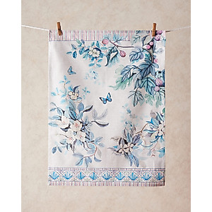 Maison d' Hermine Kitchen Towel 100% Combed Cotton Premium Set of 3 Kitchentowels Easter Tea Towels (20"x27.50") for Table Cleaning, Dining, Buffet Parties & Wedding Use - Peacock Utopia