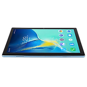 Jopwkuin 2 in 1 Phone Tablet, 10.1 Inch Tablet Octa Core CPU Stereo Dual Speakers 100‑240V for Work (US Plug)