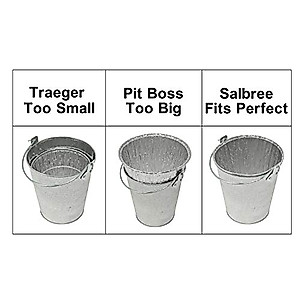 Smoker Bucket Drip Foil Liner Tray for Catching Grease, Compatible with Traeger, Oklahoma Joe, Behrens, Pitboss, Green Mountain, Pit Boss & Other Grill Bucket Accessories for Pro Pellet Oklahoma Joe's (12pk, 5.75 x 5.75 inches)