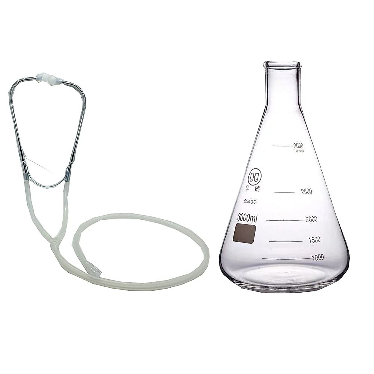 Ozone Ear Insufflation Kit with 500ml Glass Bottle and Ozone Stethoscope