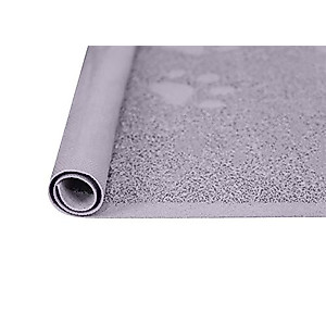 Darkyazi Cat Litter Box Mat for Floor Litter Trapping Mat Non-Slip Backing, Scatter Control, Easy Clean, Water Resistant, Soft on Paws (15.75" x 11.75",Gray Sand)