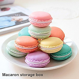 Coolrunner Macaron Case, Mini Macaron Box, Macaron Jewelry Box, Macaron Cute Pill Box, Colorful Macaron Jewelry Storage Box, Shape Storage Box Candy Cute Pill Organizer Case Container(6 PCS)