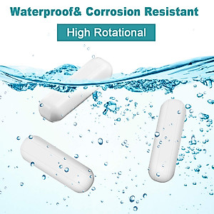 Weewooday PTFE Magnetic Stirrer Mixer Stir Bar Set, White Color, Stir Rod Magnetic, Laboratory Bar, Stir Plate Bar, Stir Plate Magnet Stick(8 Pieces,25 mm/ 1 Inch and 30 mm/ 1.18 Inch)