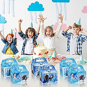 OU RUI 12Pcs Frozen Theme Party Supplies Frozen Party Candy Box Gift Bags Kids Party Decoration