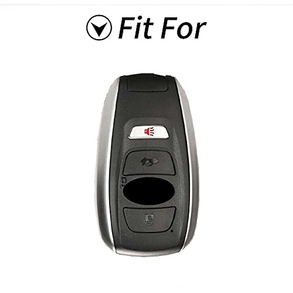 for Subaru 2014-2021 Forester, Impreza, Outback, WRX, BRZ, XV Crosstrek Genuine Leather 4 Buttons Remote Key Fob Case Cover with key chain