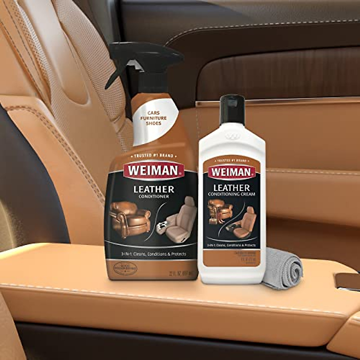 Weiman Complete Auto Leather Interior Cleaning & Conditioning Kit