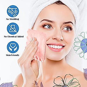 Orighty Makeup Remover Cloths, Cleansing, Reusable, Soft & Washable Coral Fleece Microfiber Washcloths / Towel for Face, Eye, Lips, Pack of 24, 7 x 7 inch