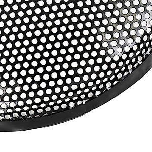 X AUTOHAUX Universal 12 Inch Car Audio Speaker Subwoofer Metal Waffle Grill Cover Protector with Rubber Edge and Clips
