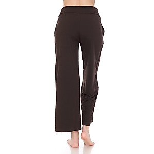 Leggings Depot Women's Fashion Pajama Lounge Pants with Pockets-PJ20-BROWN-XL