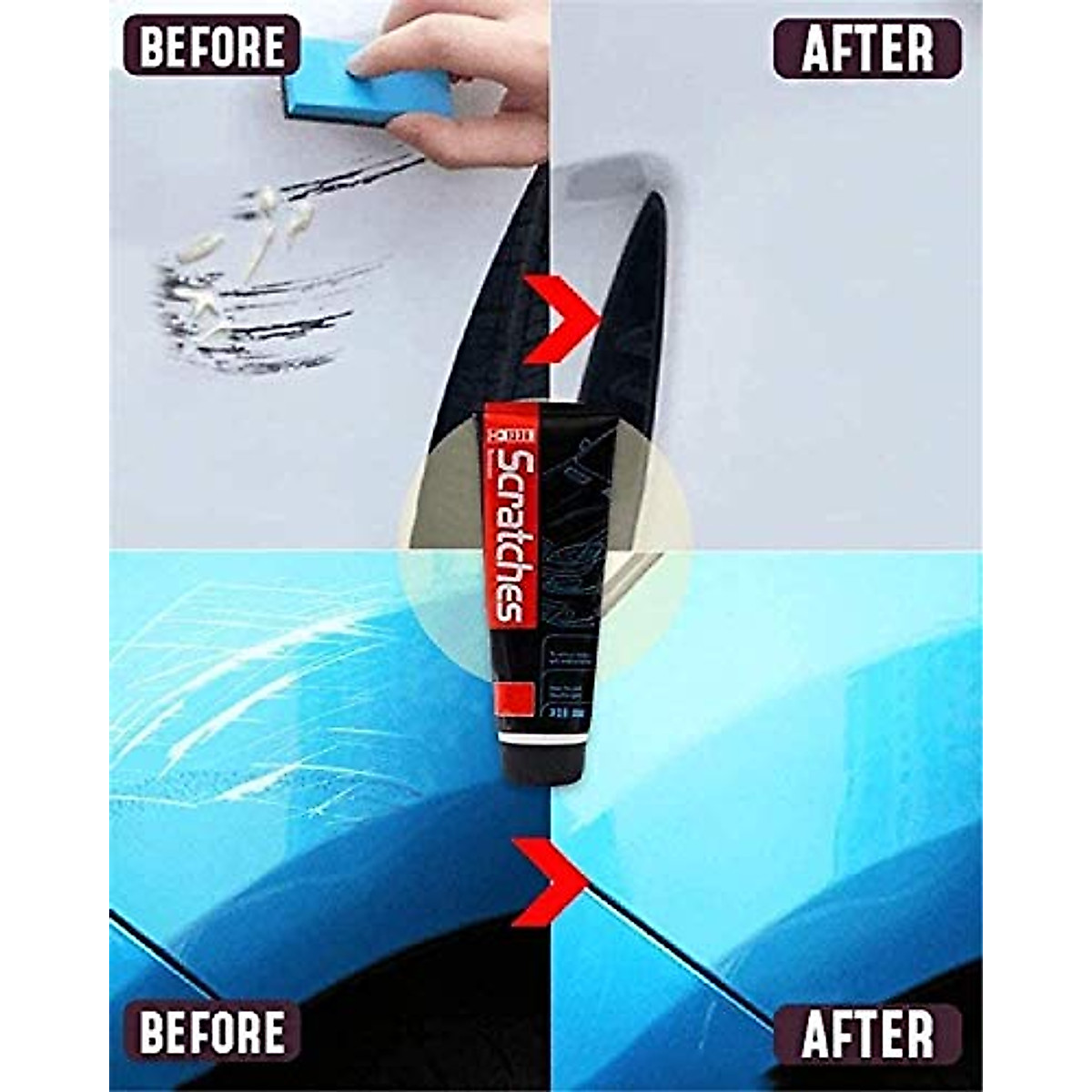 100ml Car Resurfacing Polisher Set Repair Kit Polishing Wax Cream,Car Scratches Repair Kit,Paint Restorer,Car Scratch Repair Swirl Remover,Easily Repair Paint Scratches,Water Spots,Marks,Blemish