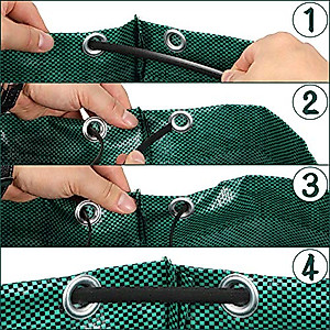 3 Pack Reusable Garden Waste Bags Yard Leaf Bags with Gardening Gloves Patio Waste Container Trash Containers Plant Clippings Bag, 3 Size