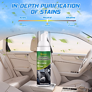 Ballindun Foam Cleaner For Car, 2 Pcs High Effective All Purpose Cleaner, Powerful Car Magic and House, Multipurpose Spray Carpet, Upholstery, Fabric Washing (2 pack 100ML)