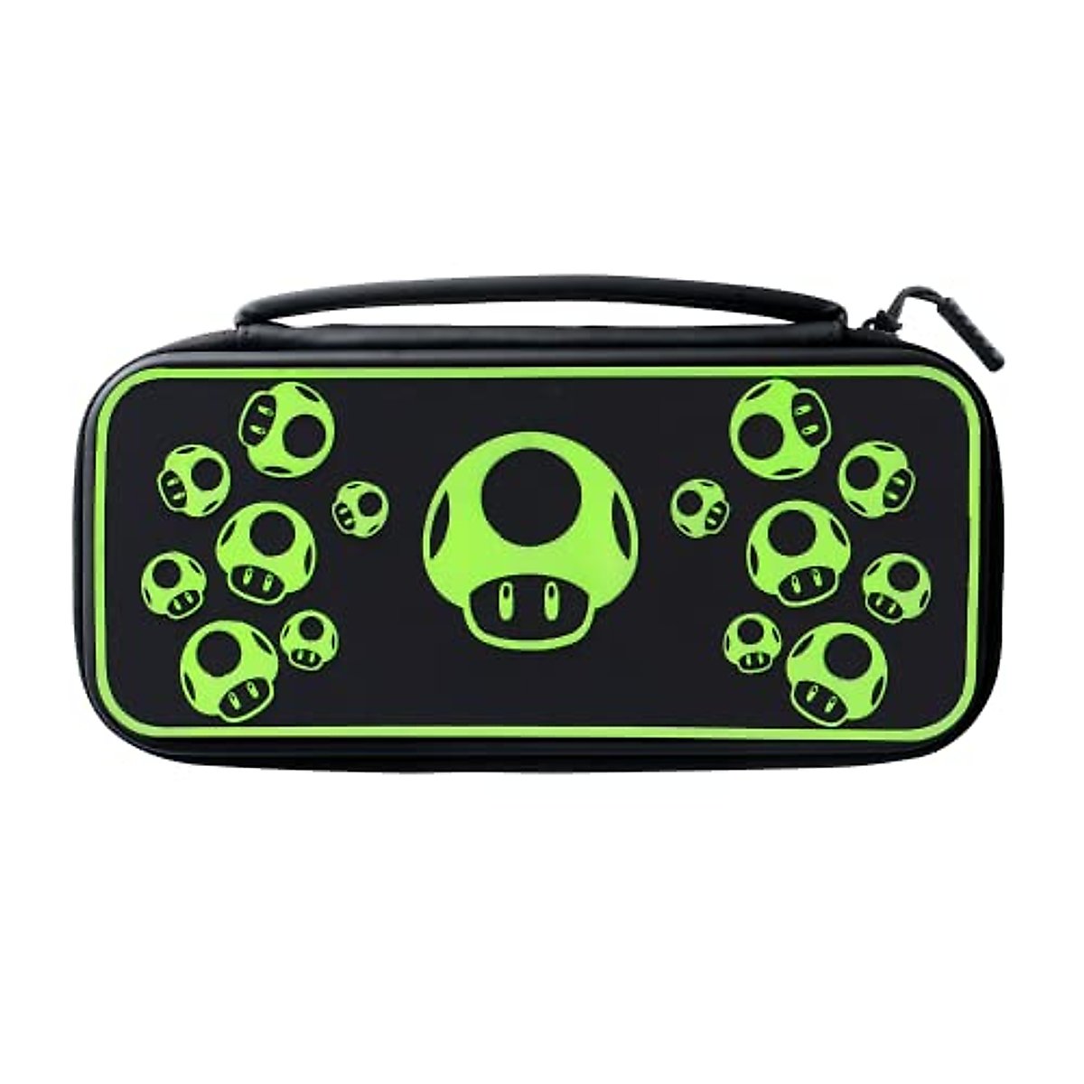 PDP Travel Case Plus with Wrist Strap, Built-in Stand & Storage Pockets - Nintendo Switch/Lite/OLED Compatible - Super Mario 1-Up Glow in the Dark
