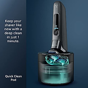 Philips Norelco Shaver 7800, Rechargeable Wet & Dry Electric Shaver with SenseIQ Technology, Quick Clean Pod, Charging Stand, Travel Case and Pop-up Trimmer, S7885/85