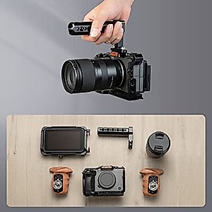 SmallRig Camera Top Handle Cheese Handle Grip with Built-in Shoe Mount for Camera Rig, Camera Cage 1638B