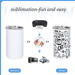 Icesip 30 Pack 12 OZ Sublimation Tumblers Blanks, Bulk Tumbler Blank for Sublimation Cups with Lids and Straws, Stainless Steel Double Wall Insulated Straight