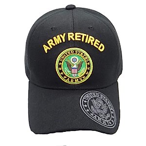 U.S. Army Retired Military Cap Black