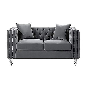 Lexicon Spencer Living Room Loveseat, Gray