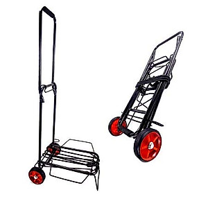 ISOP Shopping Cart Dolly 2 Wheels | Folding Lightweight Hand Truck | Utility Trolley | Portable Foldable | Easy-to-Store - 2 Wheels
