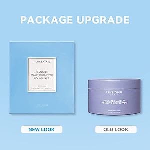 FASPLENDOR Reusable Makeup Remover Pads, Washable Microfiber Remover Pads + Built-in Sponge for Makeup Remover | Facial Cleansing | Body Exfoliating; Dual Texture, Large Size, 4 Count + Laundry Bag…