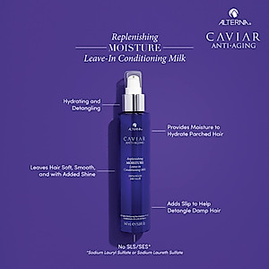 Alterna Haircare CAVIAR Anti-Aging Replenishing Moisture Leave-in Conditioning Milk, 5 Fl Oz | Detangles Dry Hair | Sulfate Free, Paraben Free