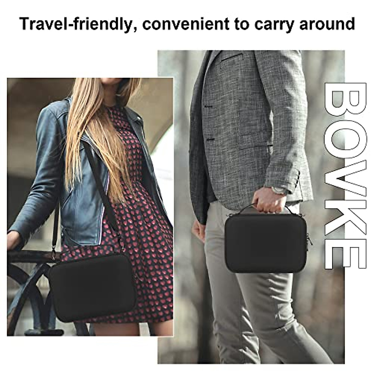 BOVKE Carrying Case for Sony ZV-1 / ZV-1F Vlog Digital Camera & Bluetooth Grip Vlogger Accessory Kit for Vlogging YouTube Live Video Streaming, Mesh Pocket for Batteries USB Cables Charger, Black